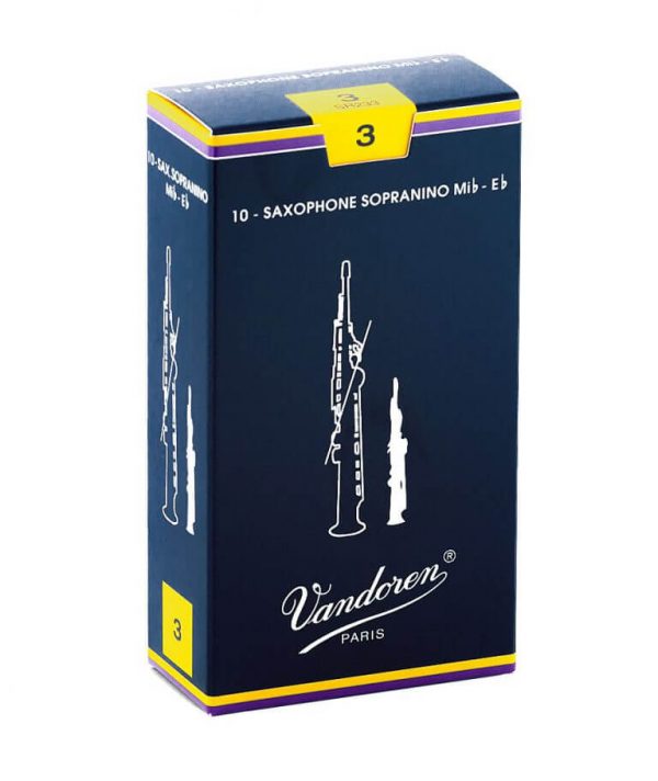 Anches Saxophone Sopranino Vandoren Traditionnelles, Boite de 10 anches ...